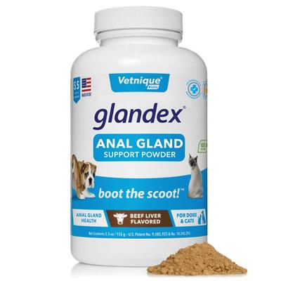 Glandex Anal Gland Support Powder for Dogs and Cats, Beef Flavor ...