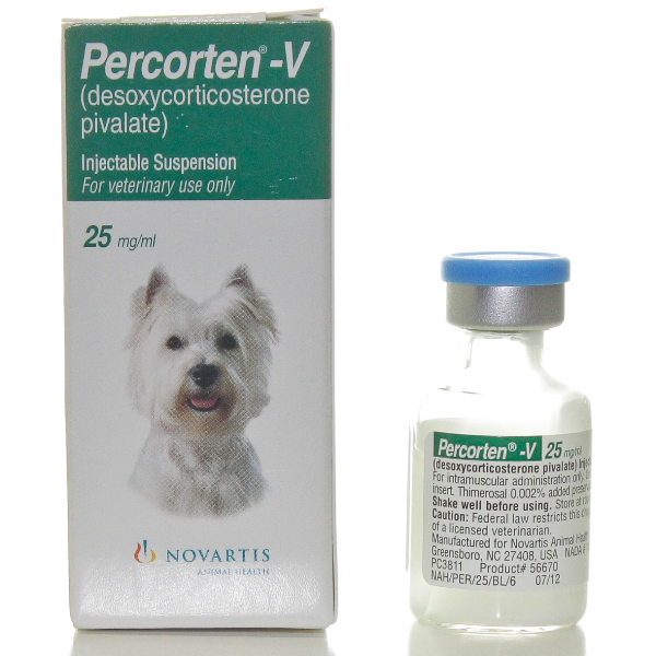 Percorten-V (Desoxycorticosterone Pivalate) Injectable Suspension, 4mL